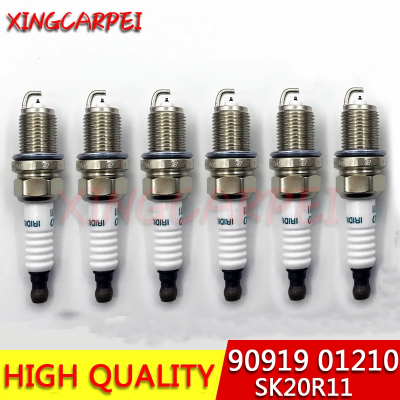 6pcs 90919-01210 SK20R11 Iridium Spark Plug For Toyota Camry Scion RAV4 ...