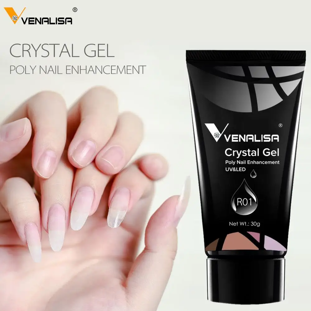 VENALISA 30ml Crystal Gel CANNI Nail Art Manicure Clear Pink Natural ...