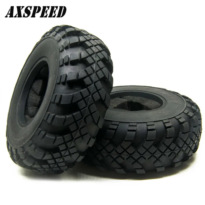 Axspeed 2.2" Rubber Tyres Rc Car Wheel Tires For 1/10 Axial Wraith Trx4 ...