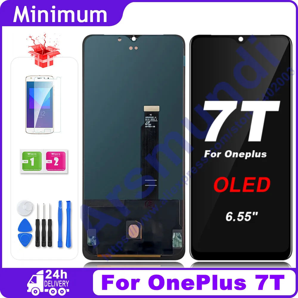 6.55 "OLED Für OnePlus 7T LCD Display Touchscreen Digitizer Montage ...