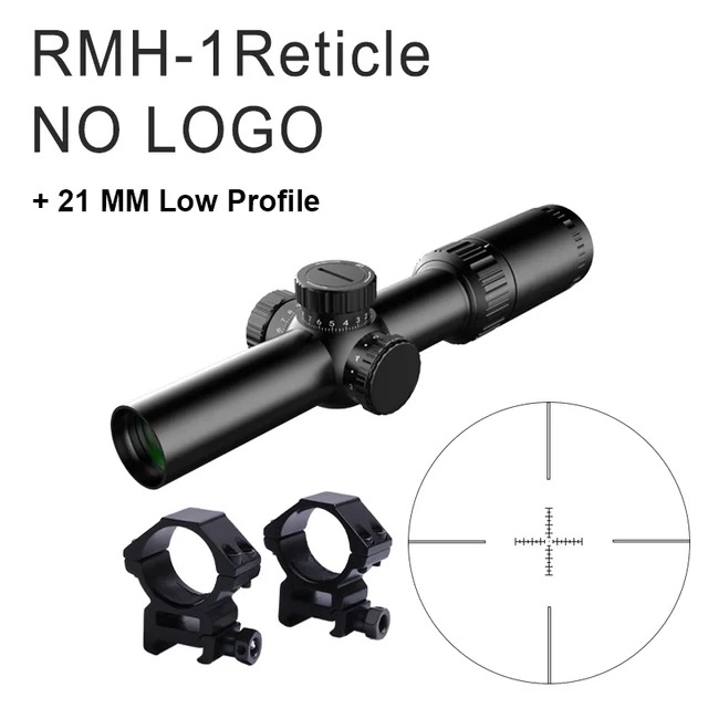 Red Win HD 1-6x24 Scope CQB Rifle Scope 1/2MOA Turret w/ Zero Lock ...