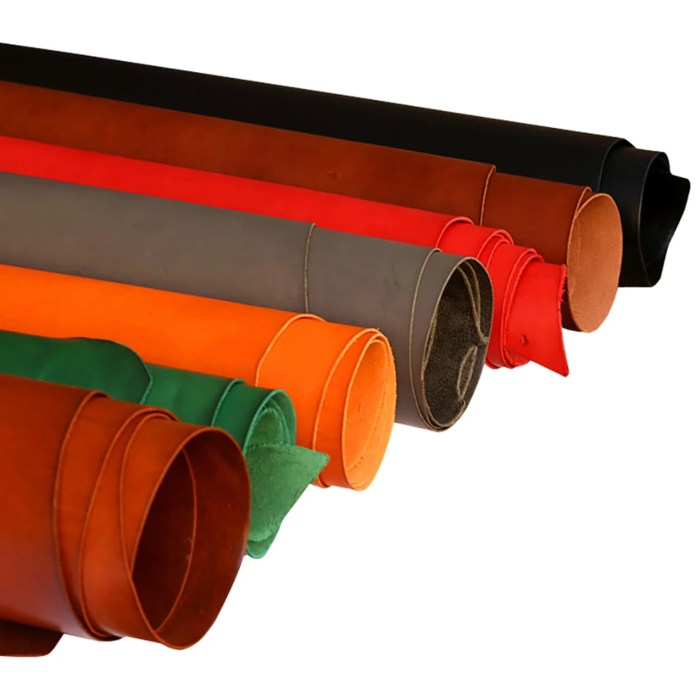 Baver-Colorful-Fatty-Vegetable-Tanned-Cowhide-Leather-Craft-Material ...