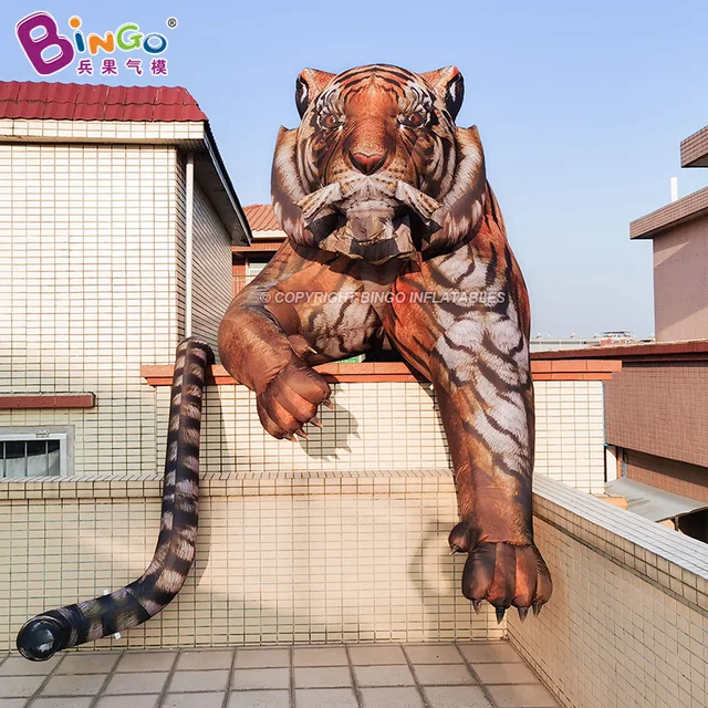 Personalized 3 Meters Tall New Year Giant Inflatable Tiger on The ...