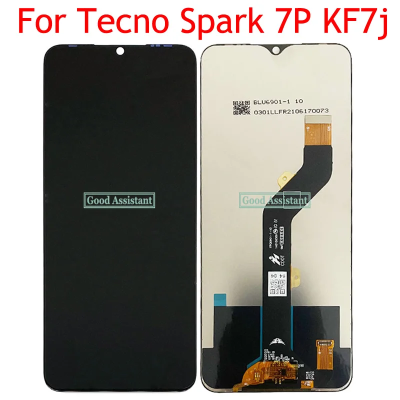High Quality Black 6.8 inch For Tecno Spark 7P KF7j Full LCD Display Touch Screen Digitizer ...