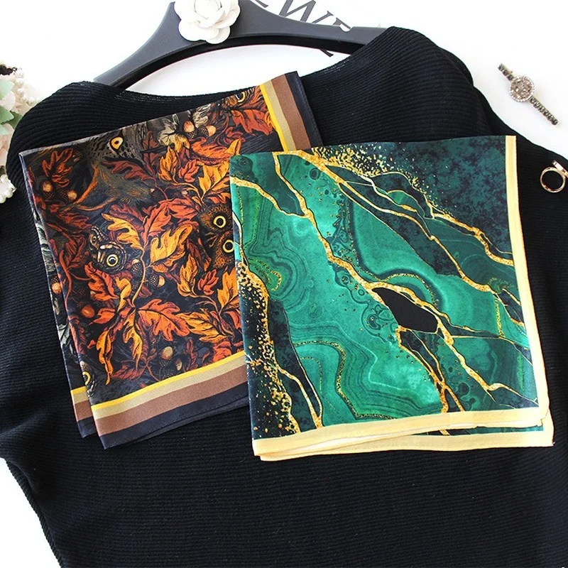 High-end Elegant Women's Exquisite Fashion Printed Quality Plain Satin ...