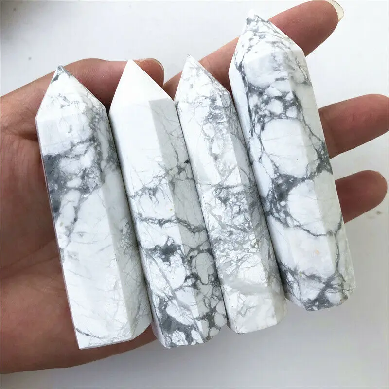 Rocks & Geodes Home Décor Howlite Wand 2 12 Inch Polished Natural ...