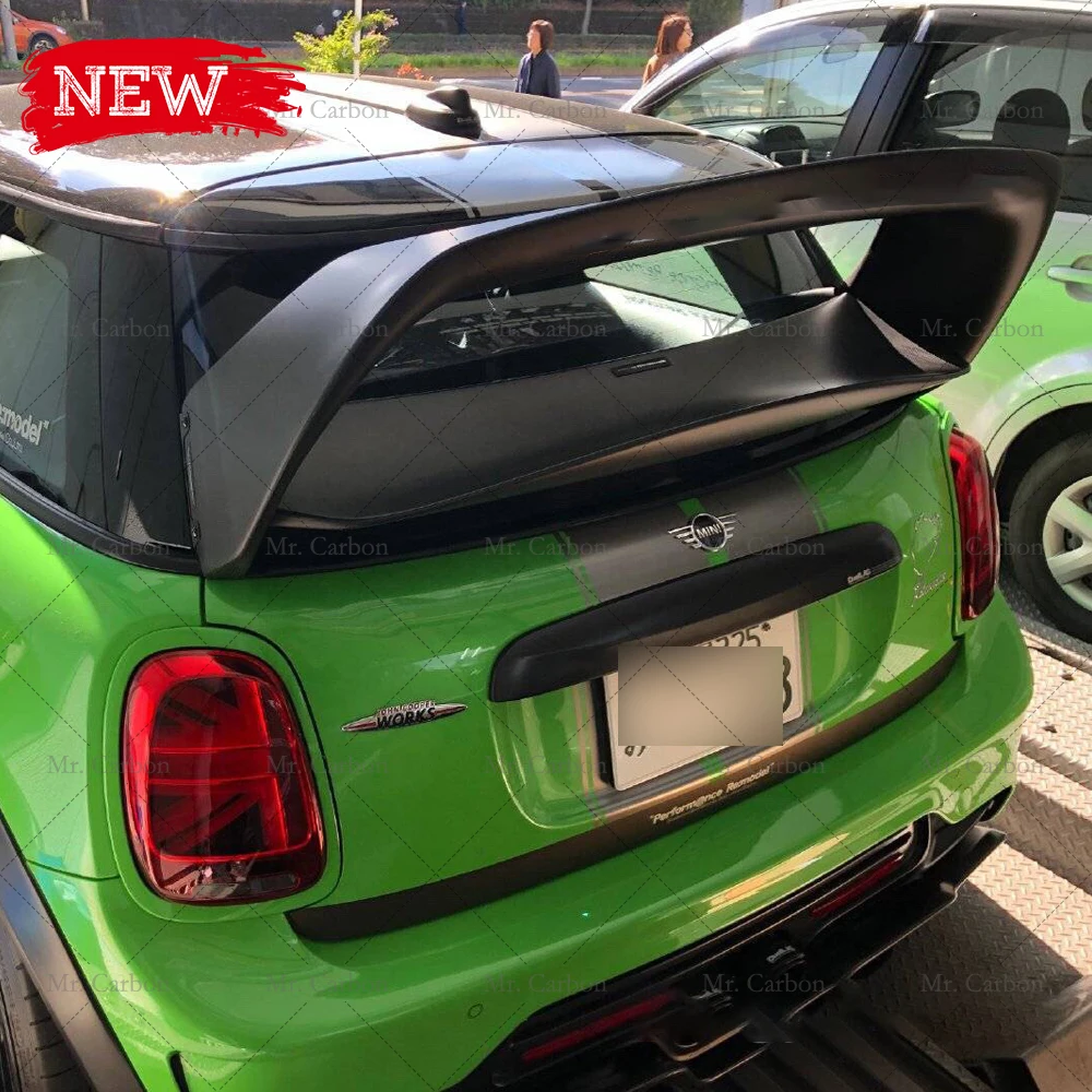 For F55 F56 F57 Mini Wrc Style Carbon Fiber Roof Wing Trim Body Kit ...