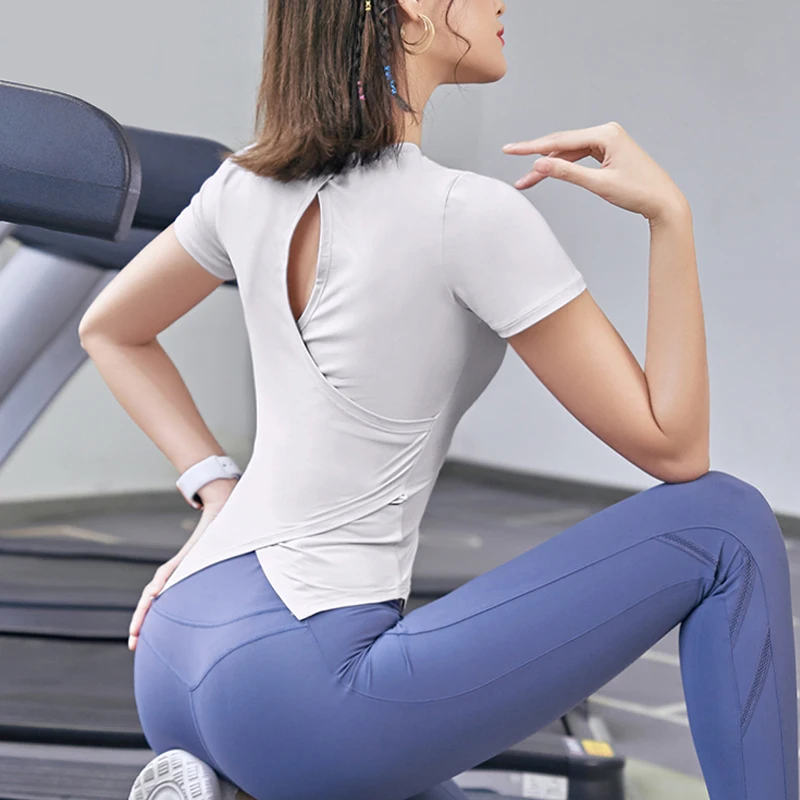 Women-Fitness-Top-Gym-Yoga-Sports-Blouse-Woman-Workout-Training ...