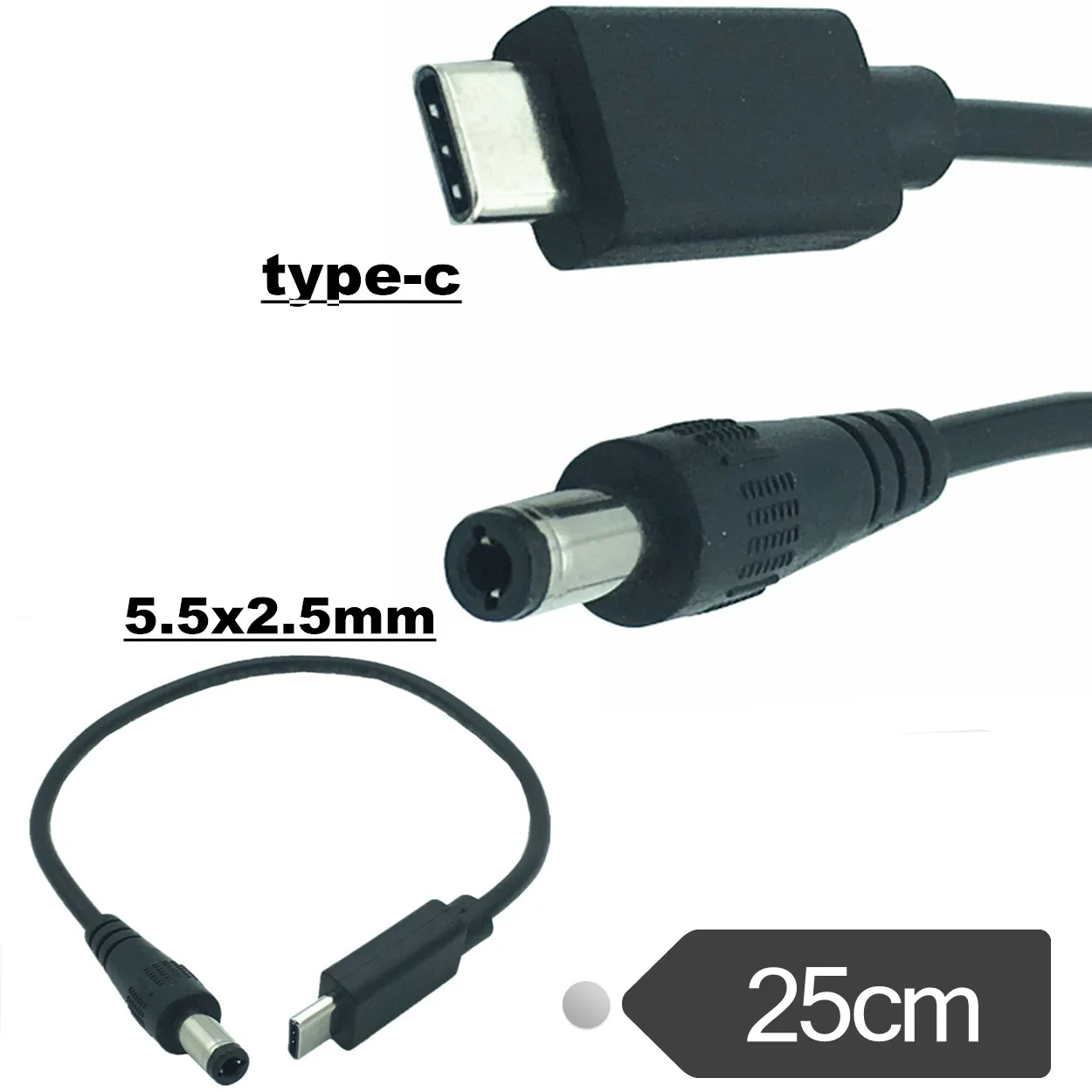 Type-C USB-C to power supply 5.5X2.5mm adapter cable power adapter ...