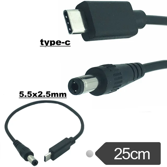 Type-C USB-C to power supply 5.5X2.5mm adapter cable power adapter ...
