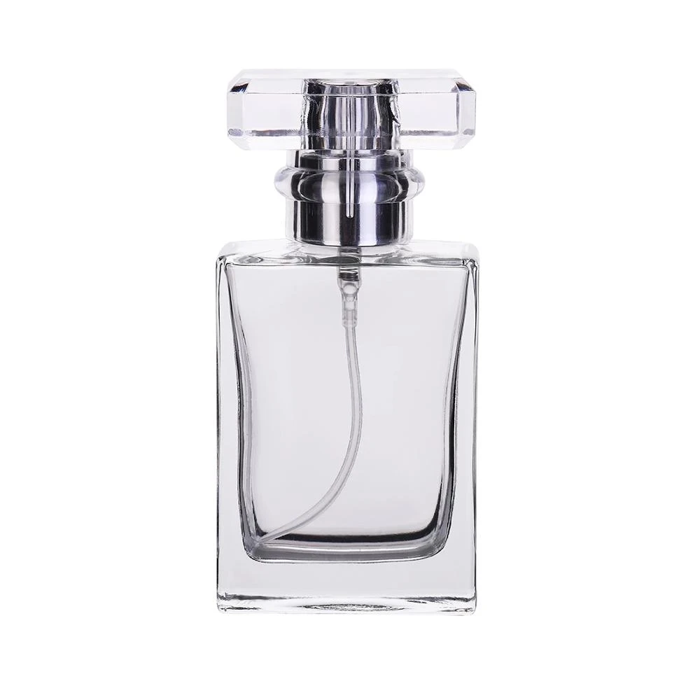 Bouteille,Flacon de parfum carré en verre, 5 pièces, transparent, vide ...