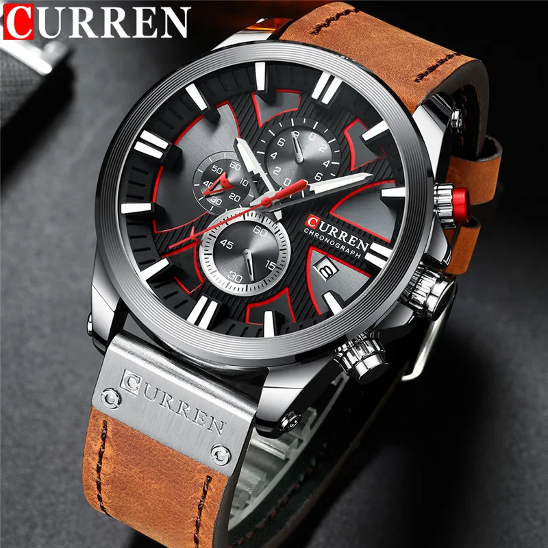Curren Sports Quartz Watch Men Top Brand Luxury | Mens Watches Military ...