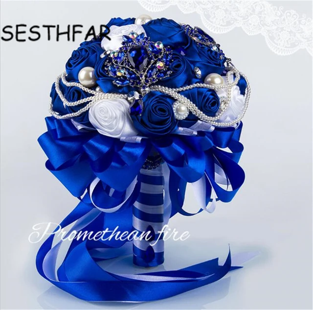 Royal Blue And Silver Wedding Flowers