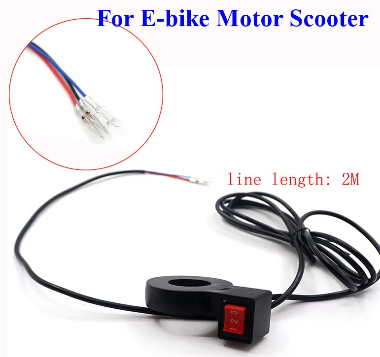 Three-Speed-Control-Switch-For-E-bike-Motor-Scooter-3-wires-2M-cable ...