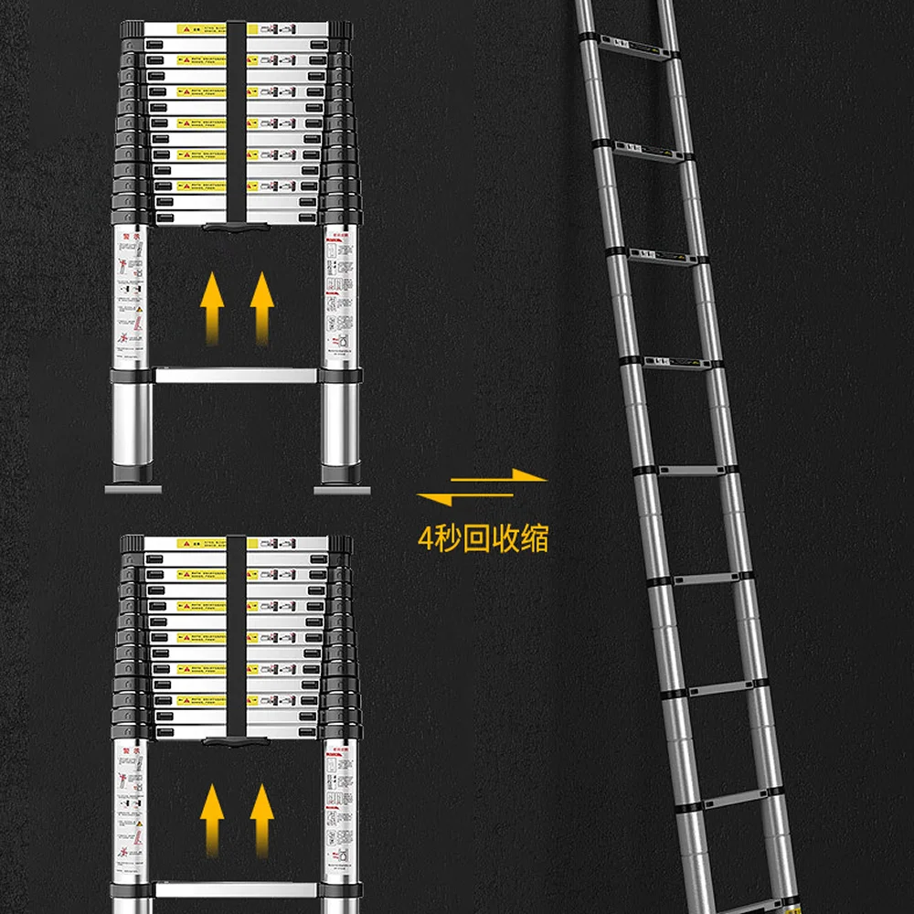 9 10 Steps 2.6m 2.9 Meters Industrial Straight Ladder Foldable ...