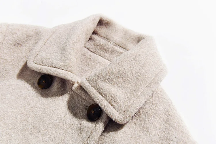 AIGYPTOS осеннее и зимнее Новое кашемировое пальто из ламы двубортное ...