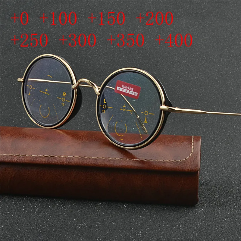 High End Round Progressive Multifocal Reading Glasses Male Bifocal ...