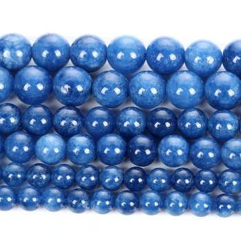 Natural Stone Beads Kyanite Stone Round Loose Spacer Bead For Jewelry ...