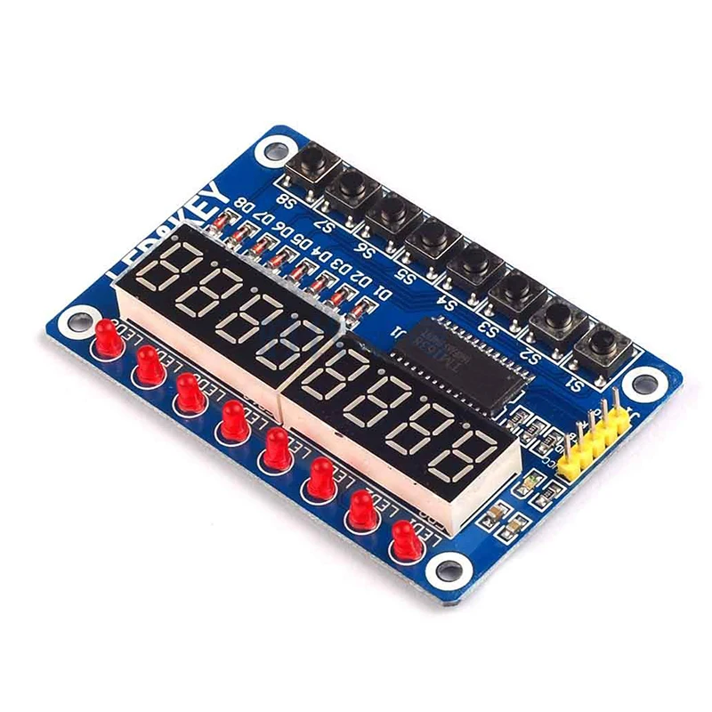 TM1638 โมดูล Key สำหรับ AVR Arduino ใหม่ 8 บิตดิจิตอลหลอด LED 8 บิต|วงจรรวม| - AliExpress