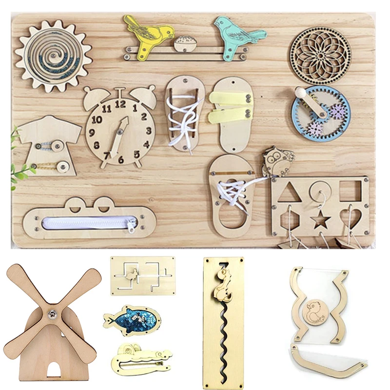 Children Busy Board Diy Educational Toys Baby Montessori Sensory ...