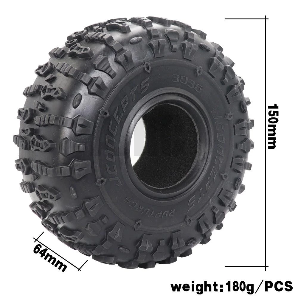 4pcs 2.2 Inch Jconcepts Rubber Tyre 2.2 Wheel Tires 150x64mm For 1/10 ...