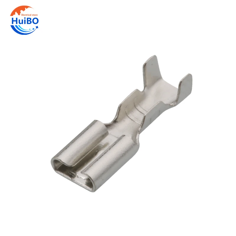 100pcs Female 3.8 Plug Spring Cold Press Terminal 3.8mm Crimp ...