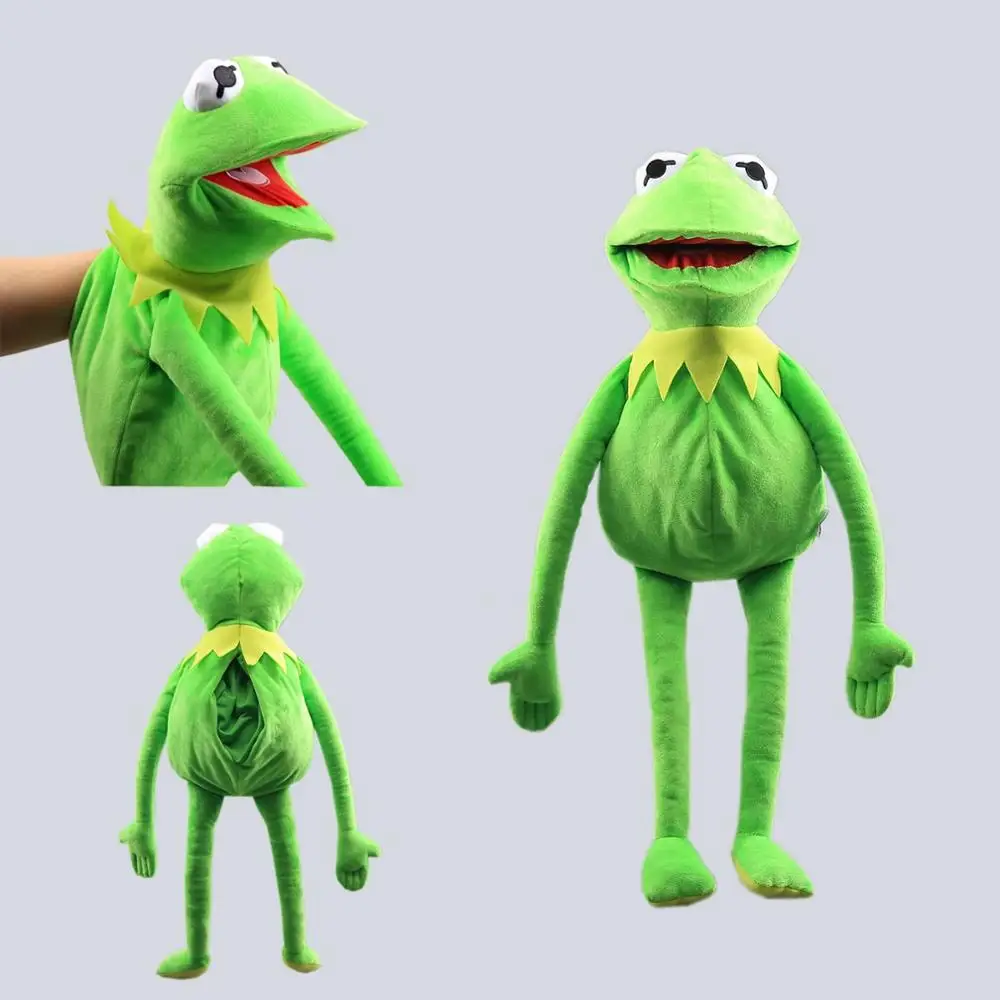 Cartoon Large Kermit Hand Puppet Sesame Street Party Plush Puppet Toys ...