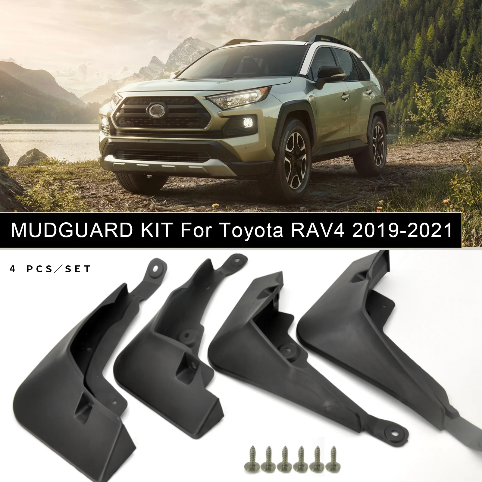 Rally Mud Guards Flaps For Toyota Rav4 2019 2020 2021 Xa50 Front Rear ...