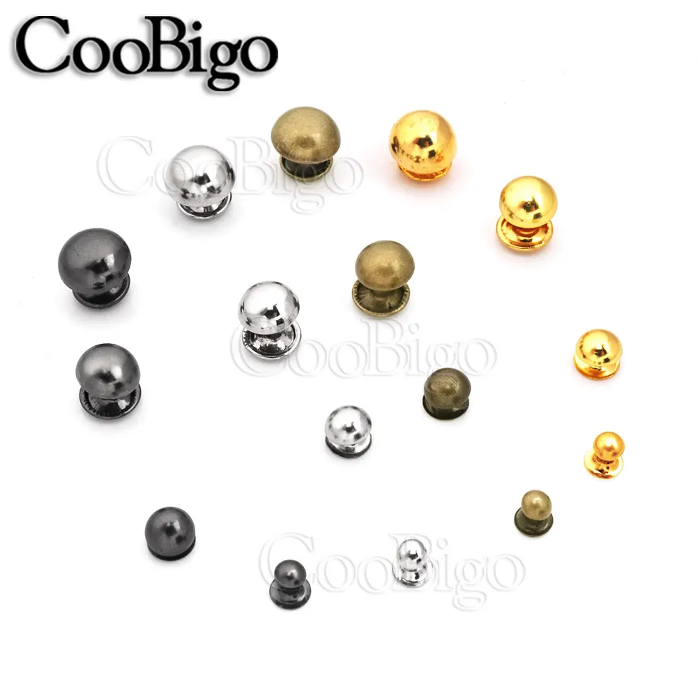 4mm 10mm Mushroom Stud Rivet Round Spike Rivets for Leather Craft DIY ...