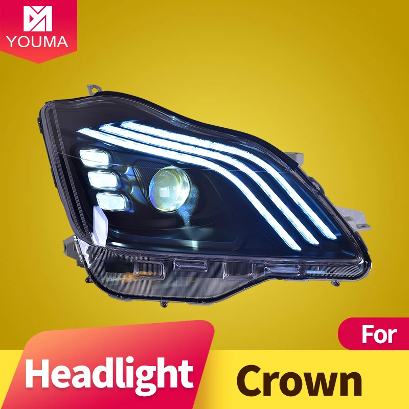 Headlight-Assembly-For-Toyota-Crown-S180-Full-LED-Light-Source-LED-DRL ...