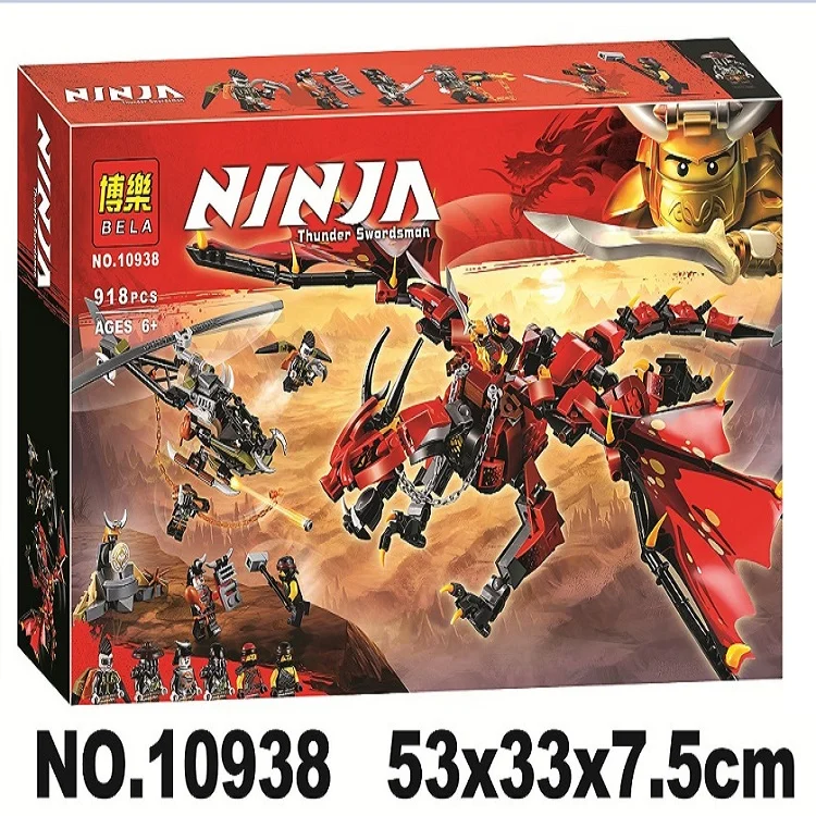 10938 piezas de 918 bloques de construcción de dragón Ninja Firstbourne ...