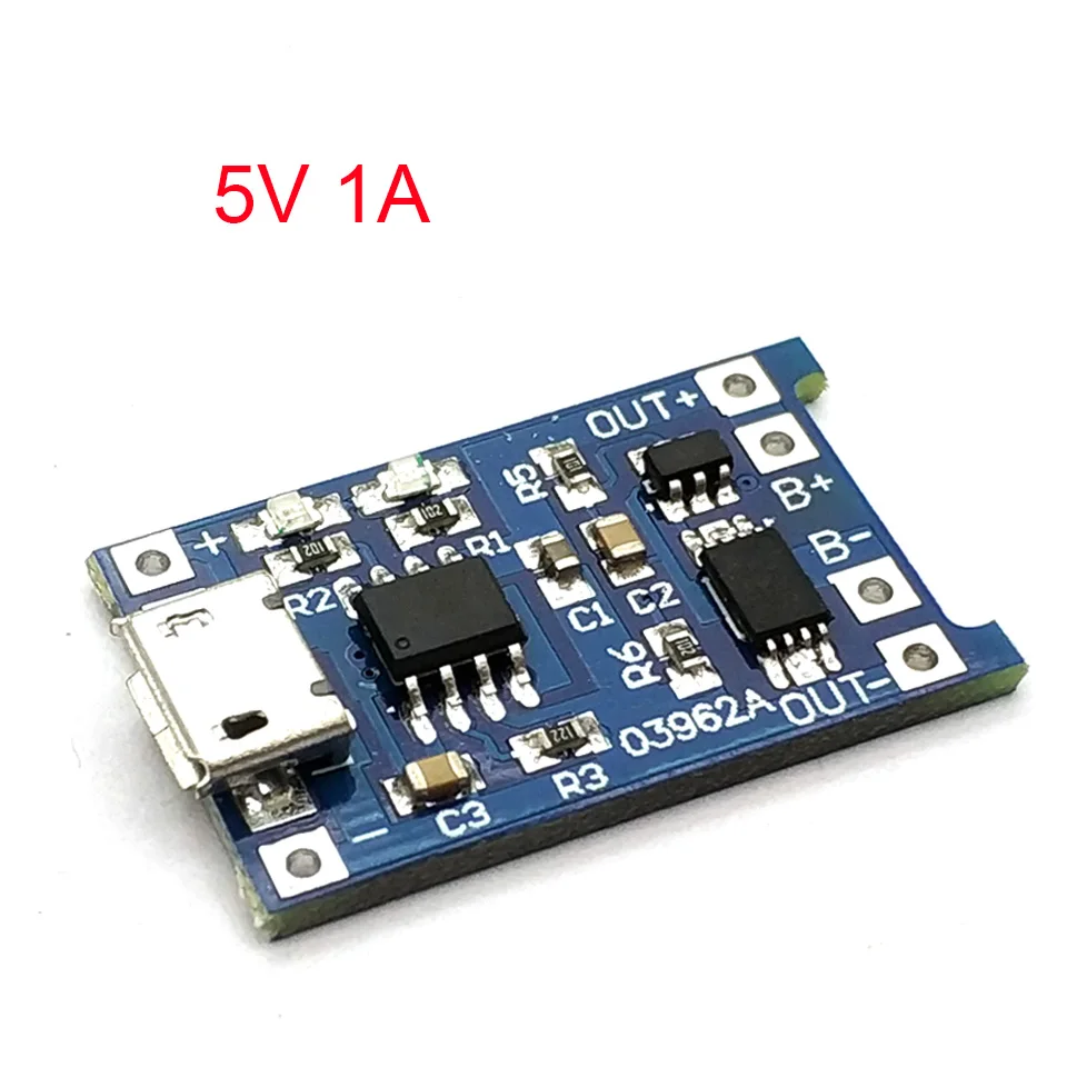 마이크로 USB 18650 리튬 배터리 충전기 모듈 충전 보드, 보호 이중 기능, TP4056, 5V 1A, 3.7V, 3.6V ...