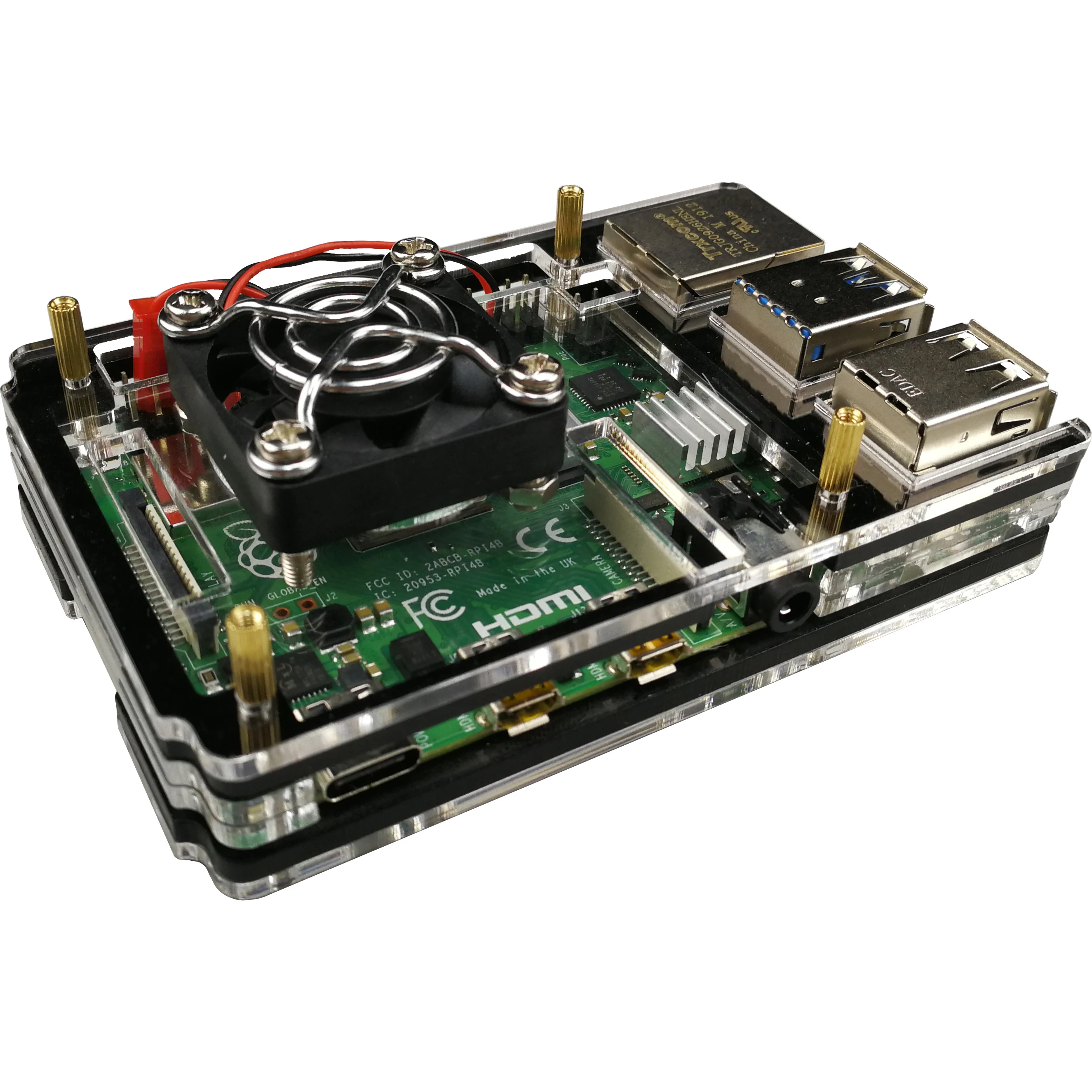 Raspberry Pi 4 Case, Acrylic Case Enclosure for Raspberry Pi 4 Moddel B ...