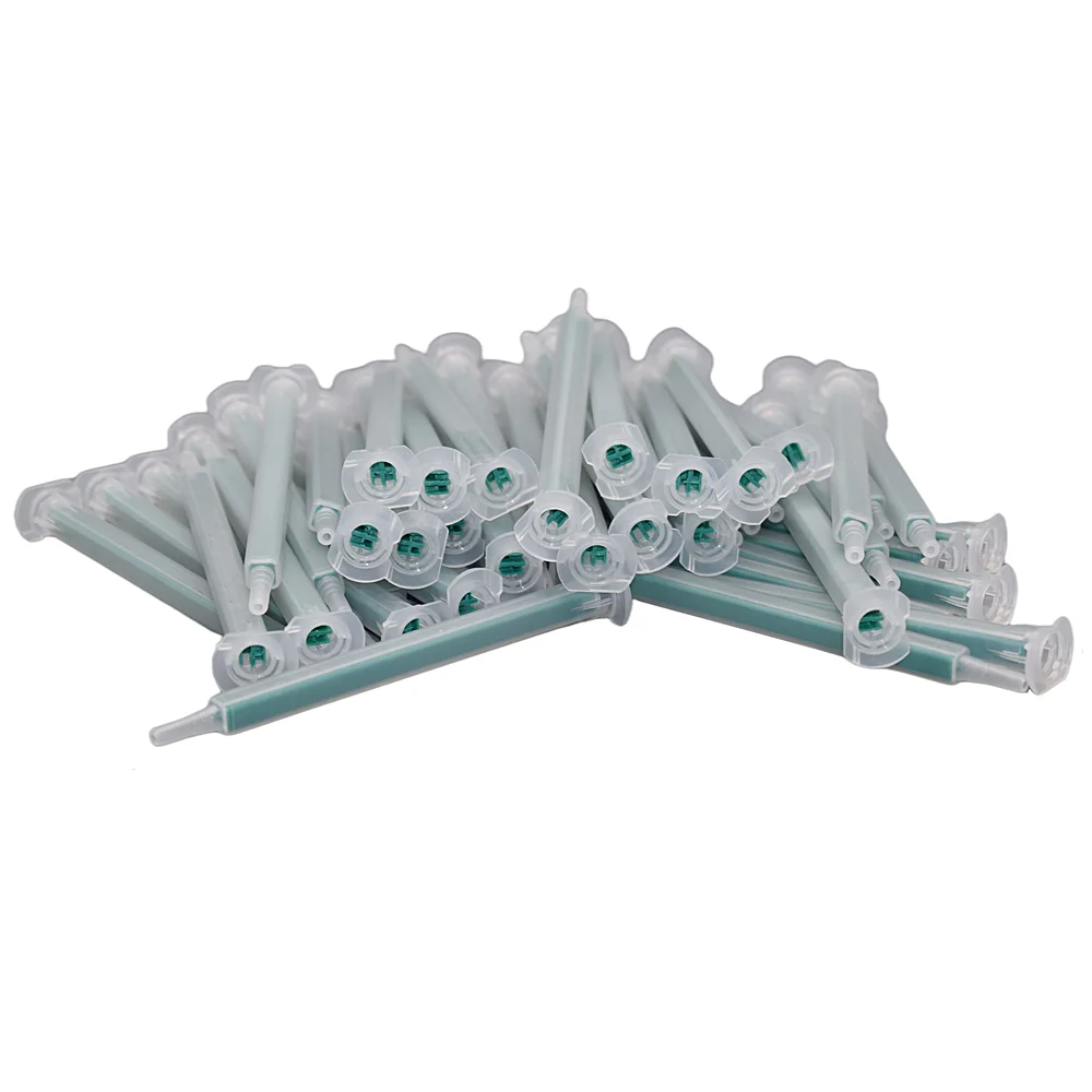 50pcs-Static-Mixer-AB-Glue-Mixing-Tube-115mm-Mixing-Nozzle-Syringe-Set ...