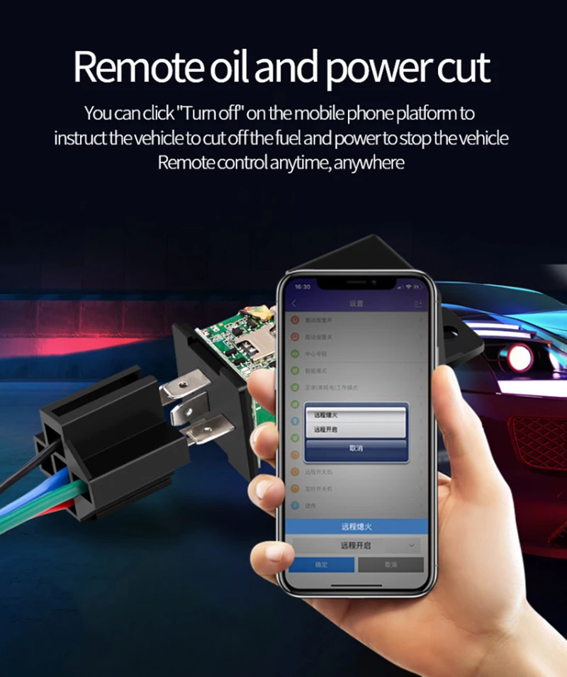 Motorcycles Car Relay GPS Tracker Tracking Device Locator Remote ...