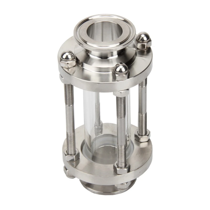 4 Inch Tri Clamp SUS304 Sanitary Glass Diopter Pipe SENFUID 4 Inch Flow ...