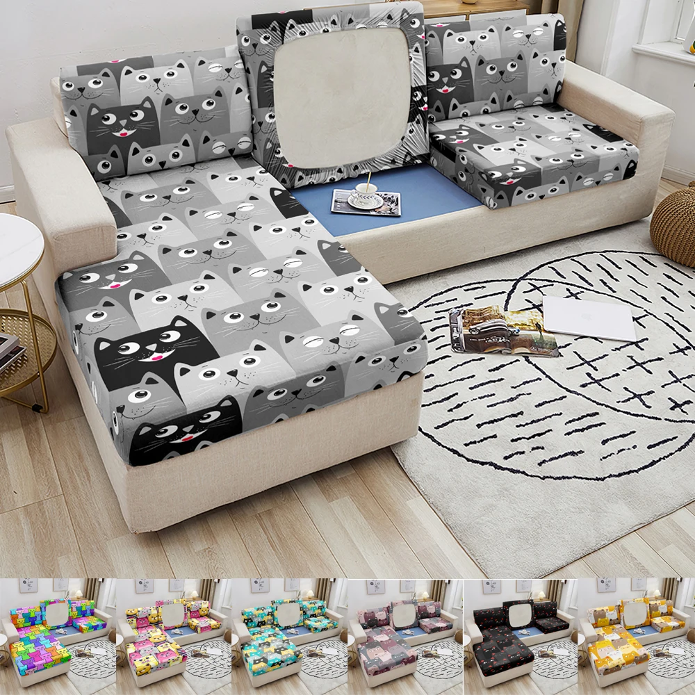3D-Cat-Dog-Elastic-Sofa-Seat-Cushion-Cover-Couch-Slipcover-Armchair ...
