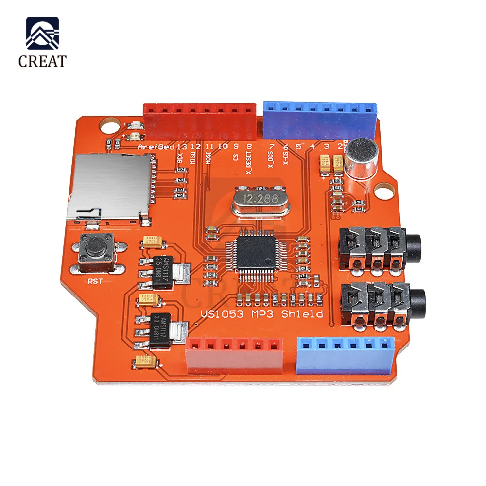 Vs1053b Mp3 Player Shield Board Vs1053 Module With Tf Card Slot For ...