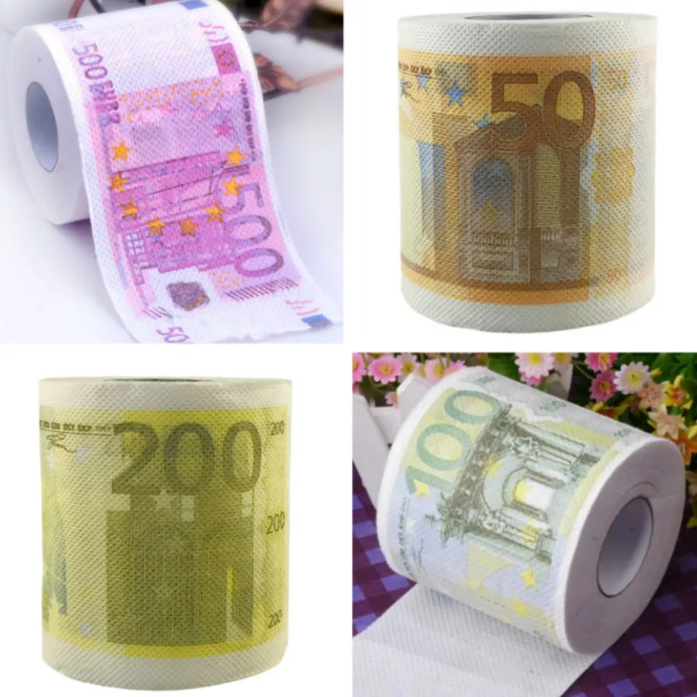 1roll 30m 500 Euro Design Printed Paper Toilet Tissues Roll Wholesale ...