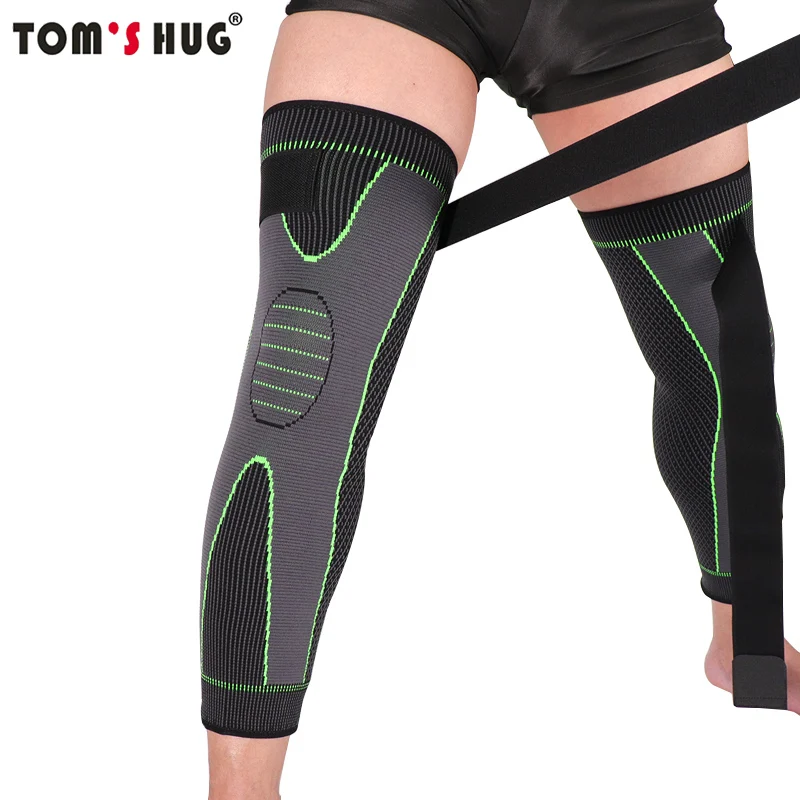 【KuaKe Mall】Green Stripe Sports Knee Protector Pads Slip Bandage Leg ...
