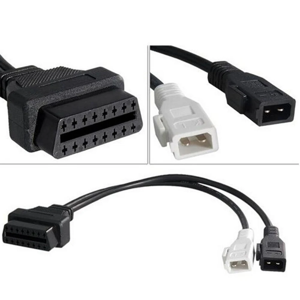 VAG Adapter 2P+2P to 16Pin OBD2 Cable For AUDI Car Diagnostic Cable ...