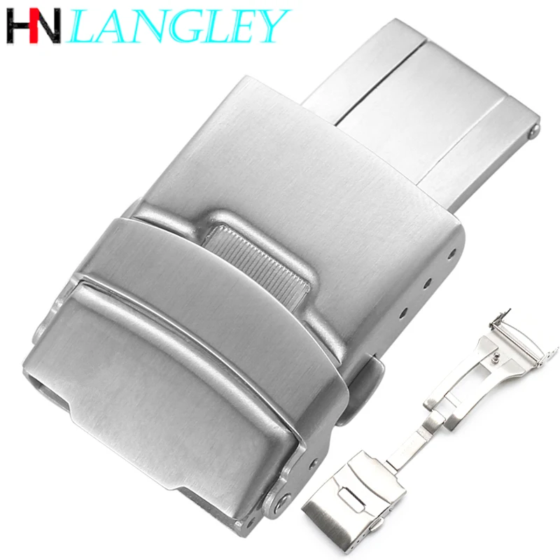 Stainless Steel Watch Band Buckle Diving Style 18mm 20mm 22mm 24mm ...