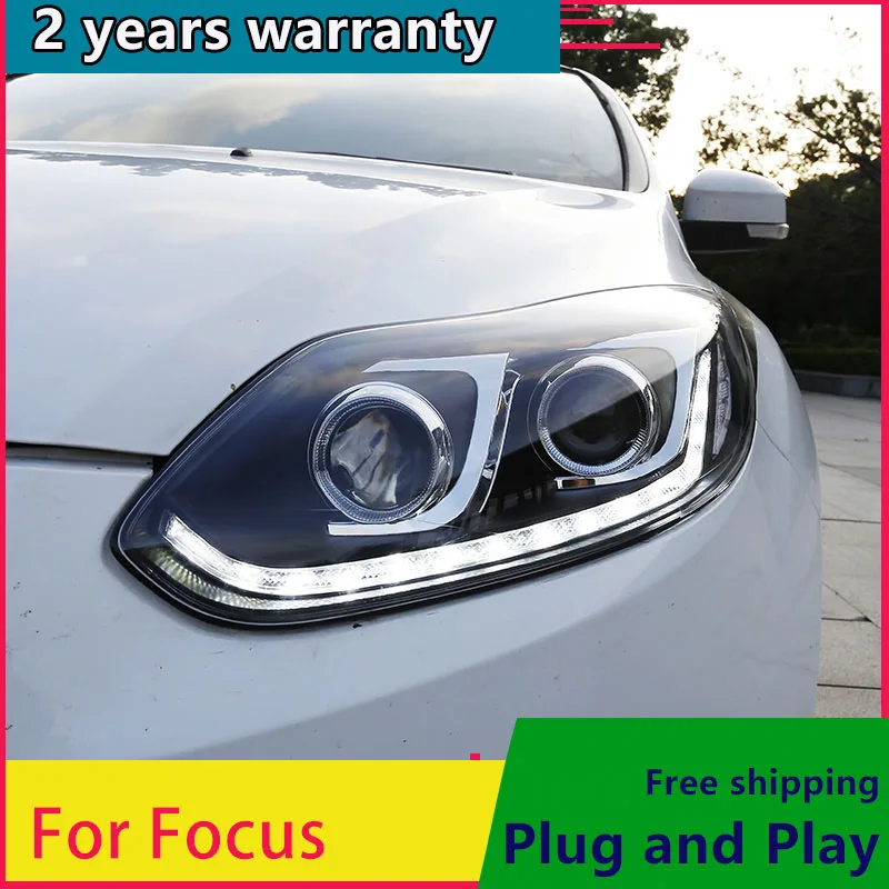 Car Styling for Ford Focus Headlights 2012 2014 Focus 3 LED Headlight ...