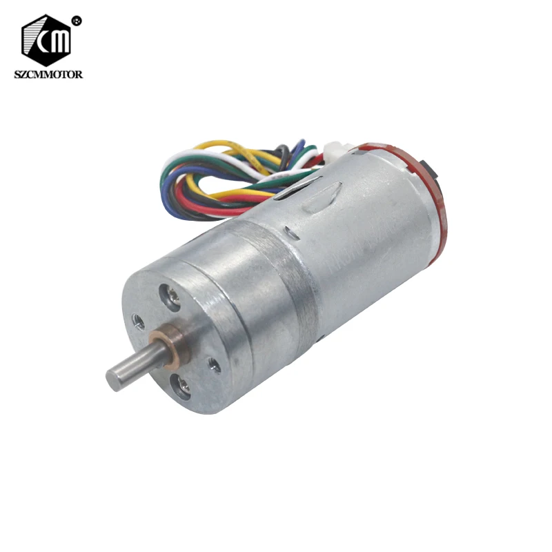 6v-12v-24v-25mm-Diameter-Gearbox-Micro-Gear-Motor-with-Encoder-2phases ...