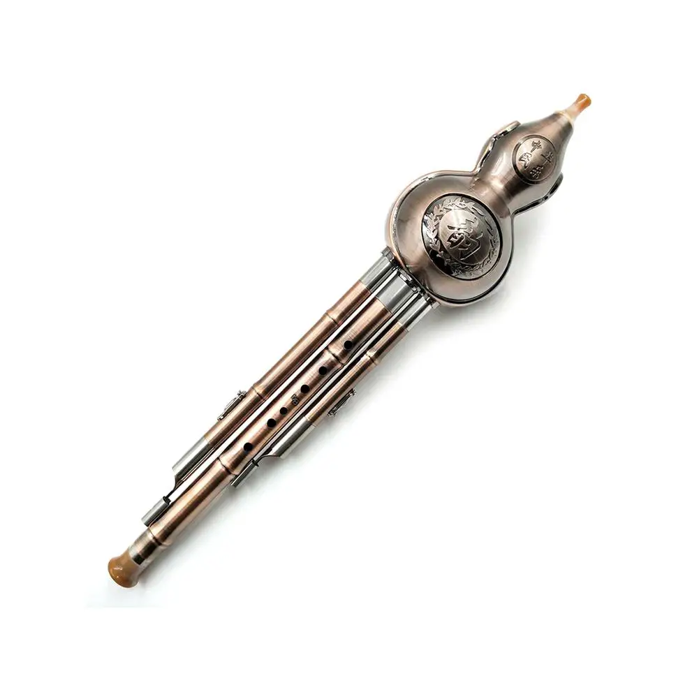 Hulusi flauta de Cucurbit de calabaza de Metal hecha a mano ...