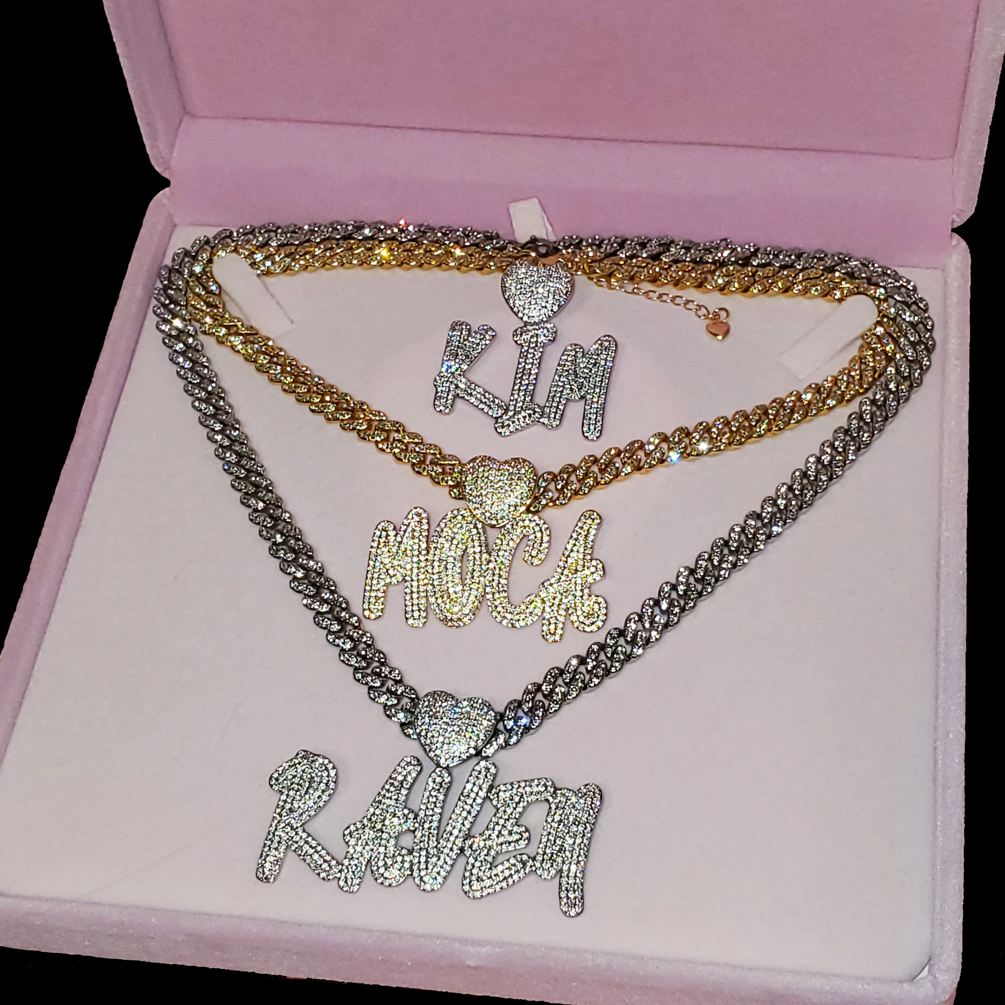 A Z Personalised Initial Letters Name Pendant Necklace Custom Name ...