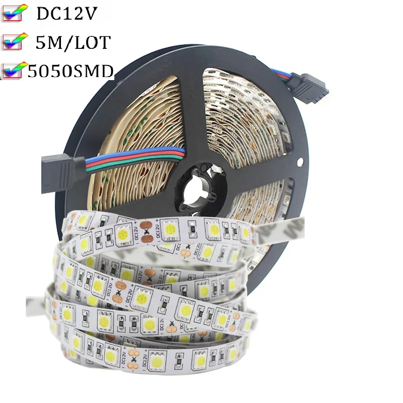 RGB-LED-Strip-Light-5050-2835-DC12V-Neon-Ribbon-Waterproof-Flexible-LED ...