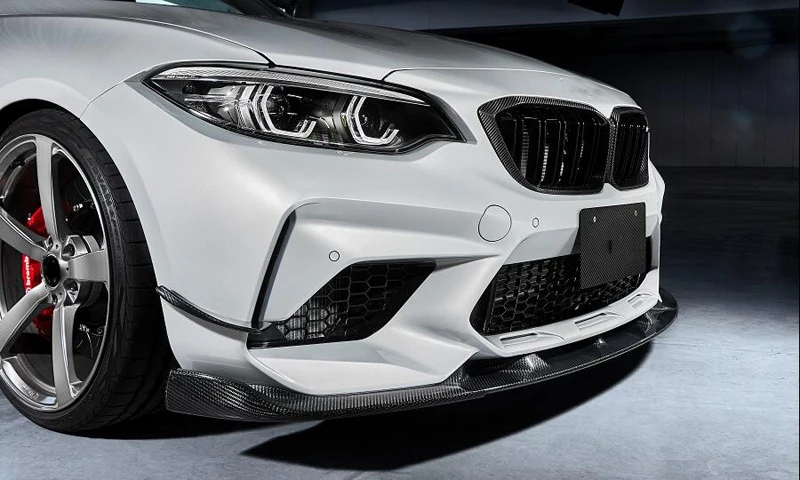 3-D Style Carbon fiber Front Bumper Air Wind knife Spoiler For BMW ...