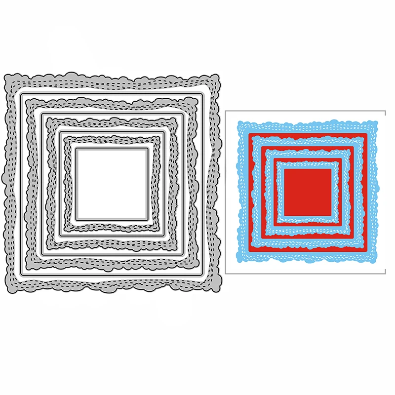 New-Nested-Stitched-Lace-Squares-Frame-Craft-Embossing-Mold-2022-Metal-Cutting-Dies-for-DIY ...