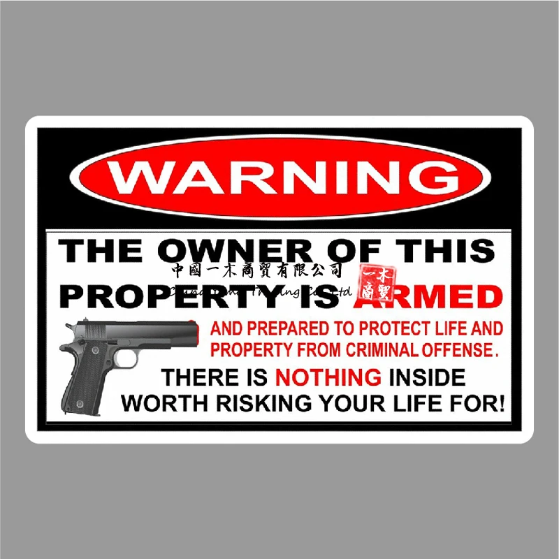 Warning Sticker YOU LOOT WE SHOOT 2nd Amendment Decal Gun Firearm Vinyl ...